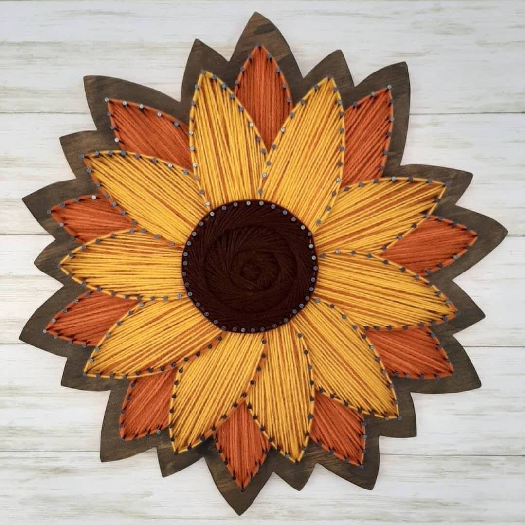 Sunflower String Art KIT DIY Art Project Make Your Own Art - Etsy
