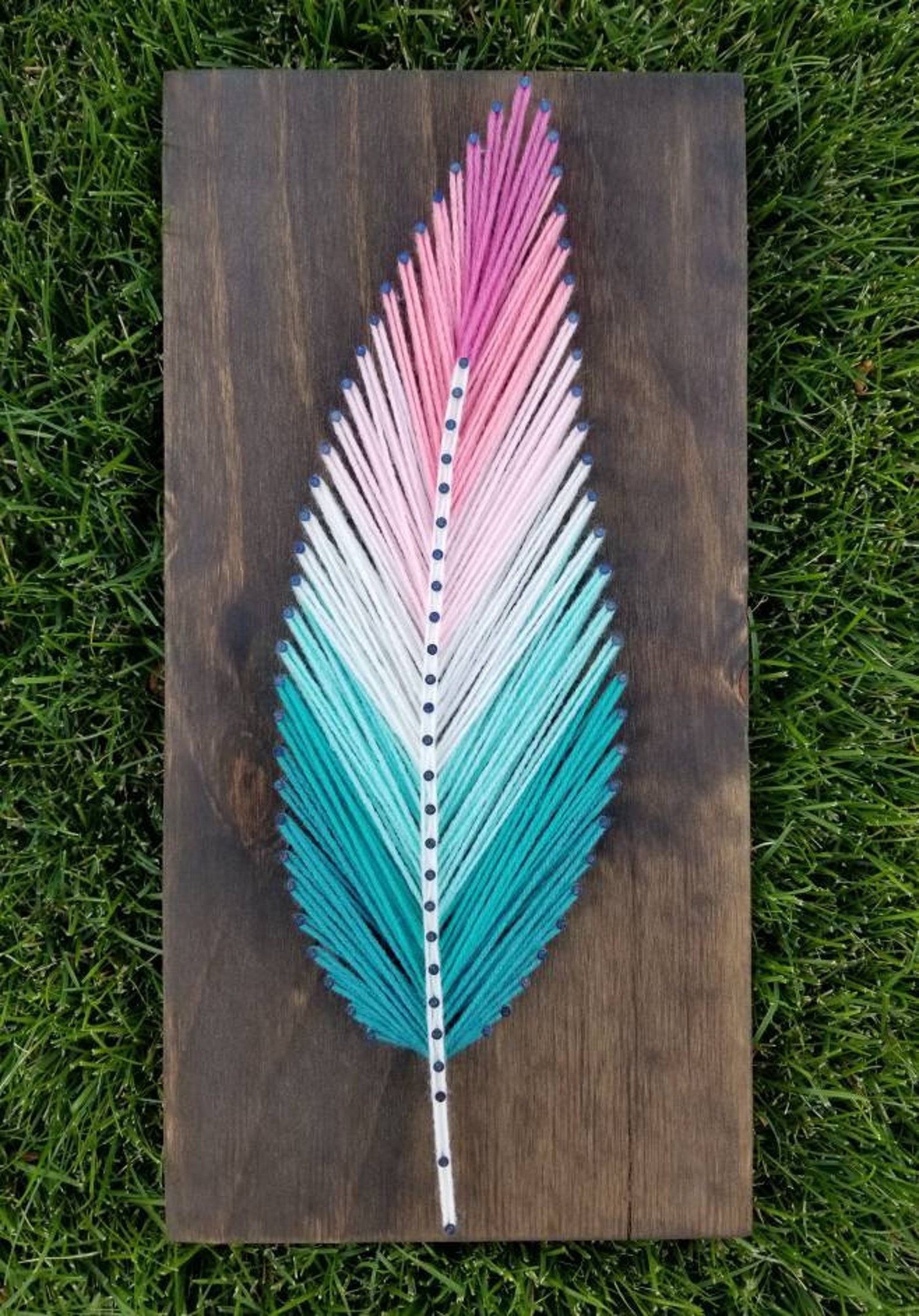 Multicolored Feather String Art | Etsy