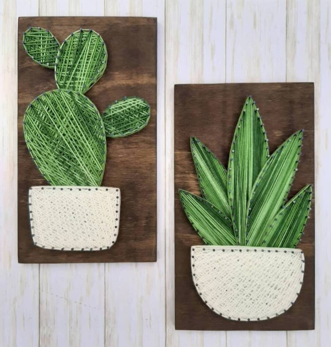 Cactus and Succulent String Art Set - Etsy