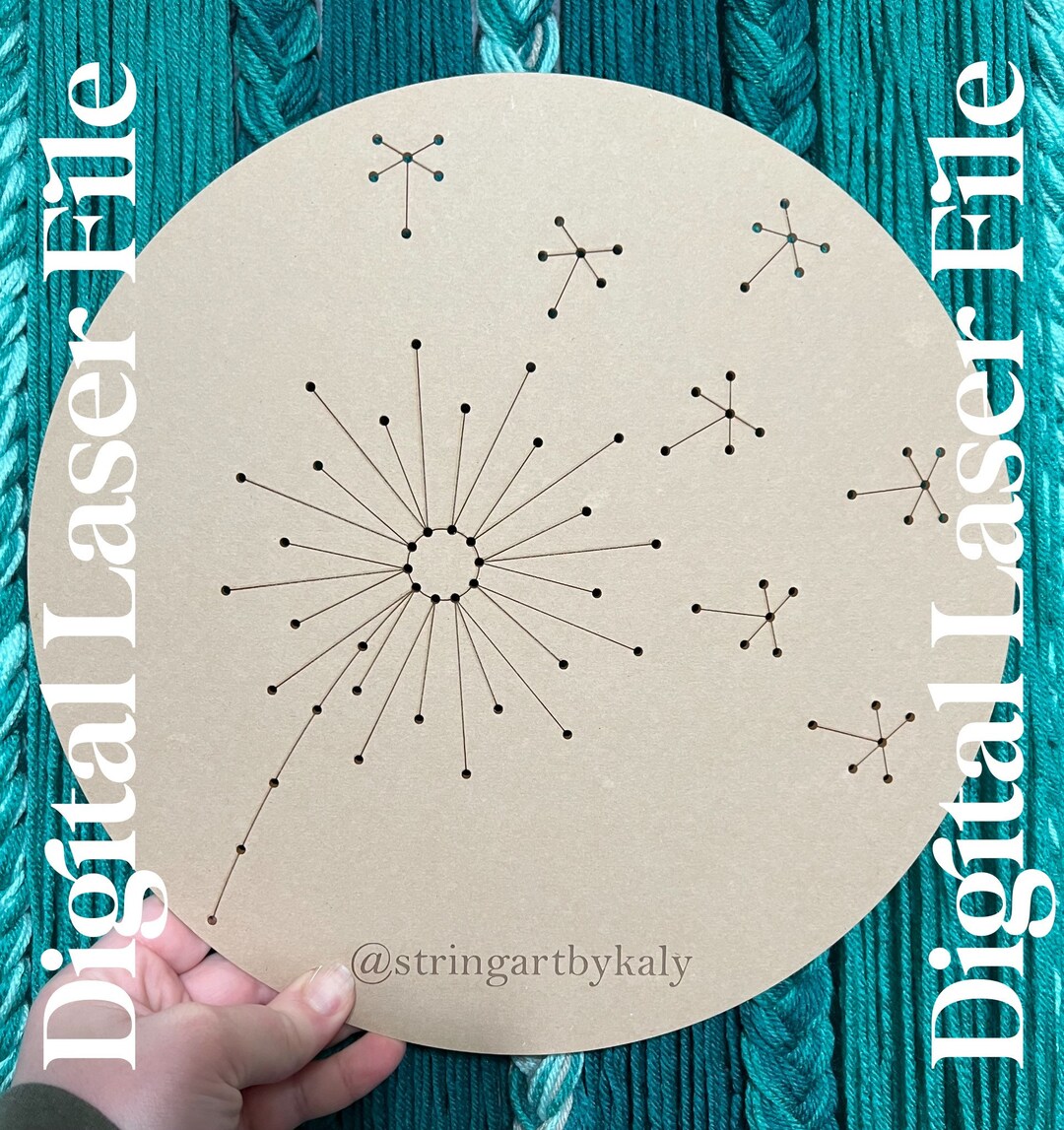 DIGITAL LASER Dandelion String Art Template, Laser Cut File, SVG File, Glowforge File - Etsy