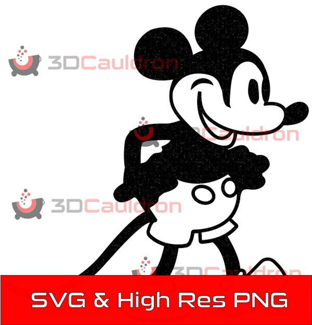 Steamboat Willie Silhouette SVG PNG Mickey Public Domain Mouse Vector ...