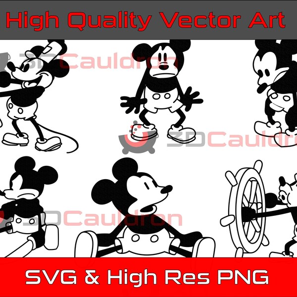 Steamboat Willie Svg - Etsy