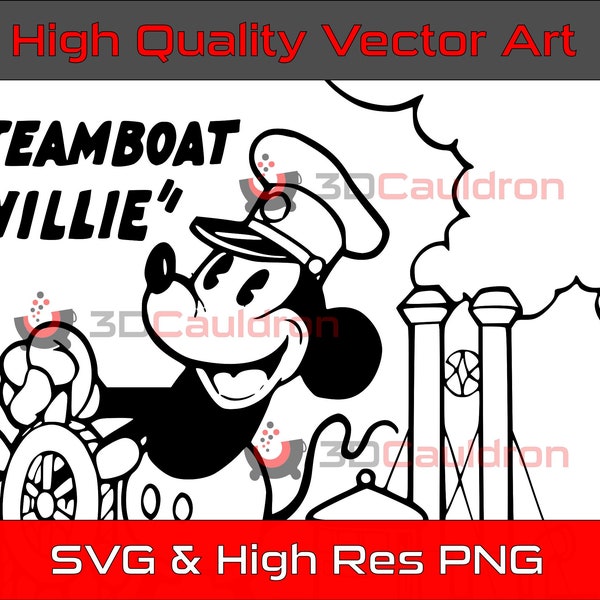 Steamboat Willie Svg - Etsy