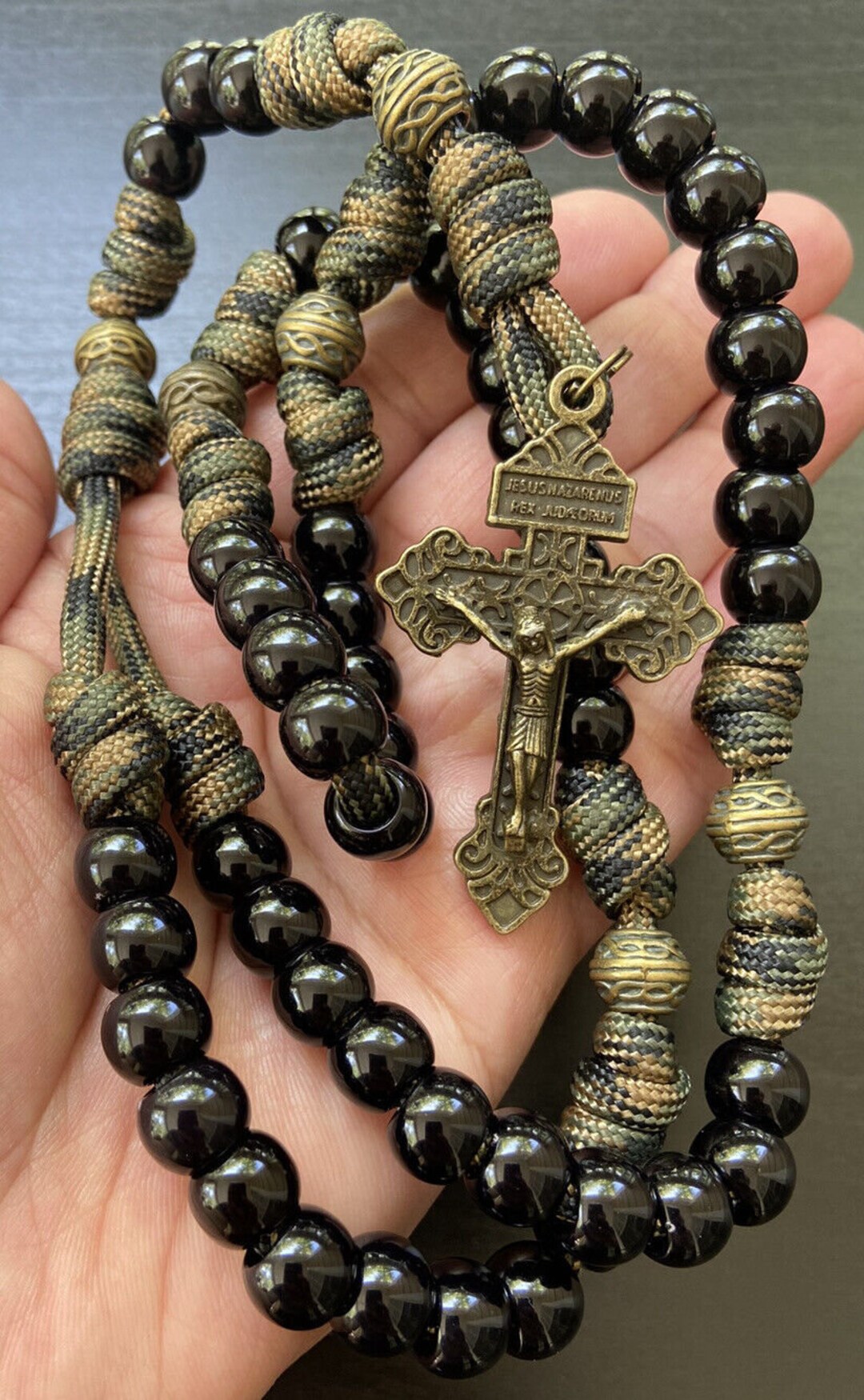 Military Catholic Rosary, Durable Paracord Rosary - Handmade - Etsy