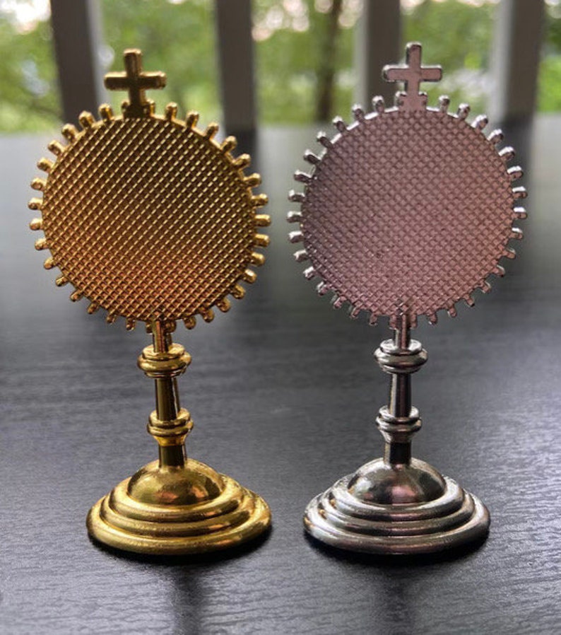 Miniature Monstrance Blessed Sacrament Eucharist, Adoretion Catholic ...