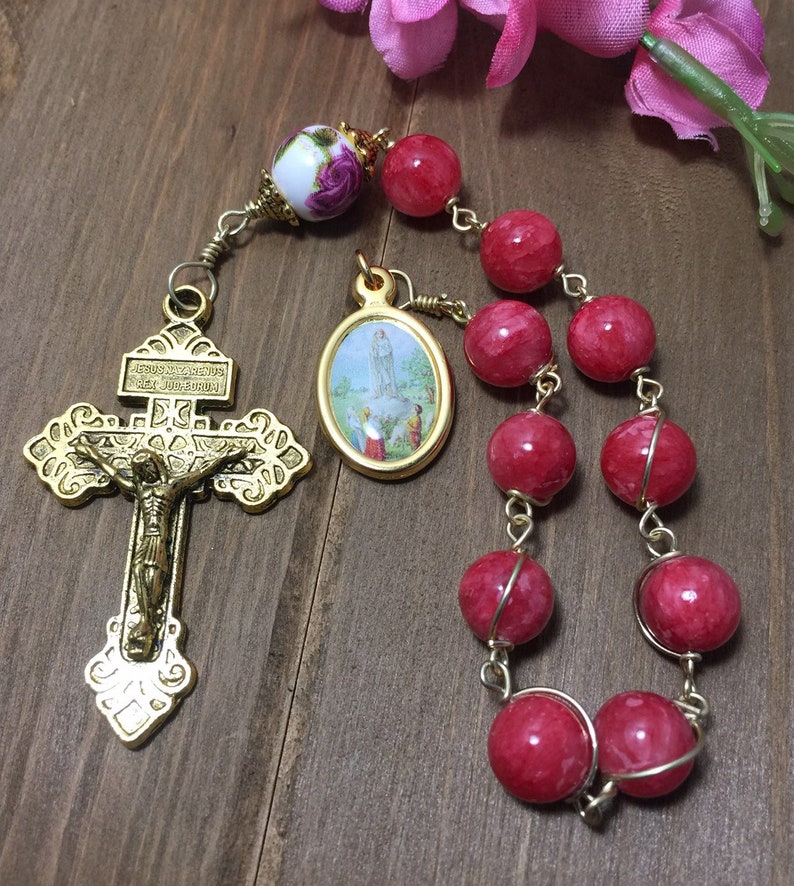Our Lady of Fatima One Decade Rosary Catholic Chaplet | Etsy