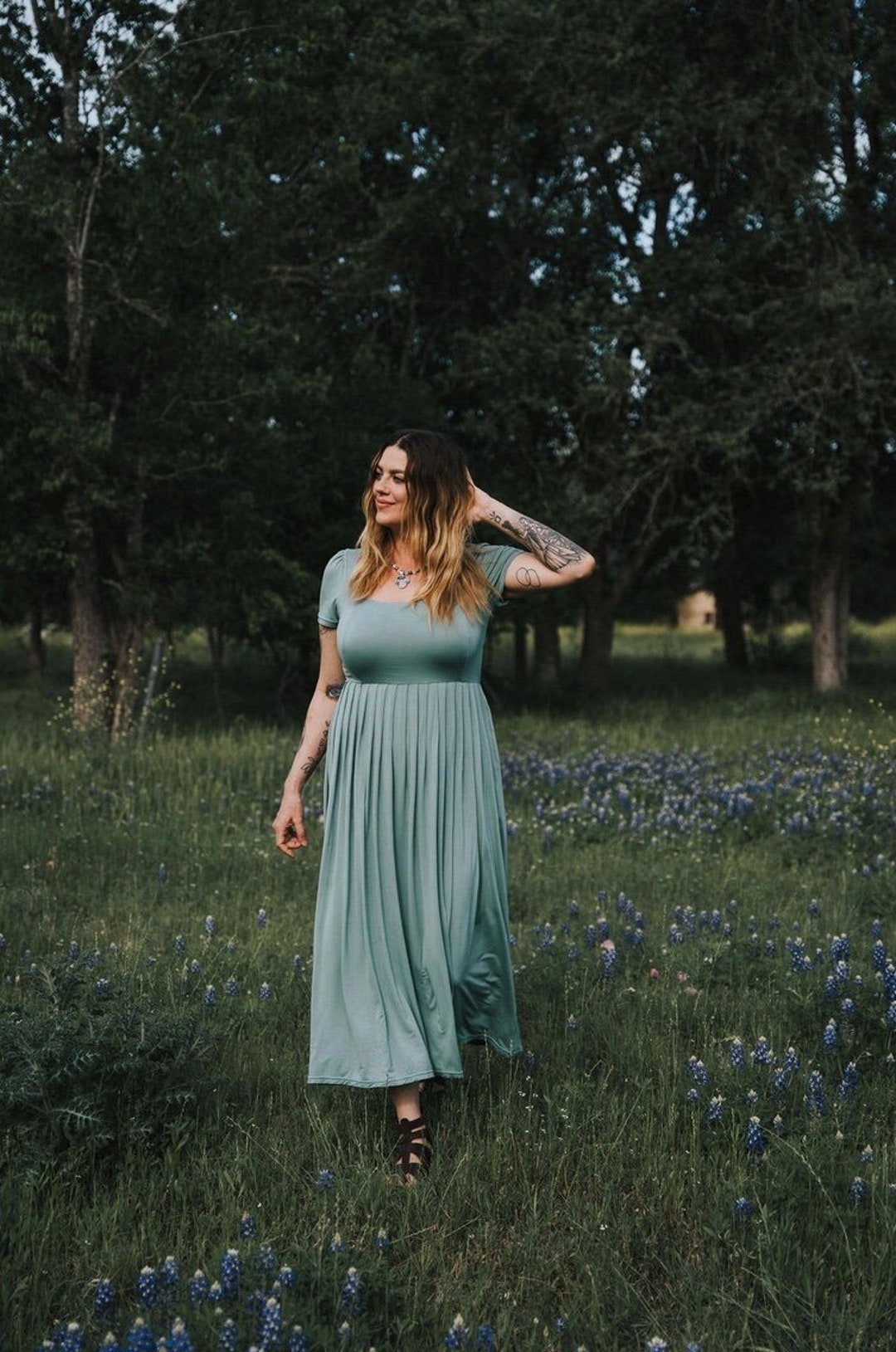 Bamboo Dress - Flowy Dress - Modest Eco-friendly Dress - Meadow ...