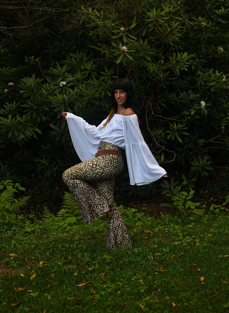 High Rise Bell Bottom Pants - Boho Flares - Flared Pants - Bell Bottom ...