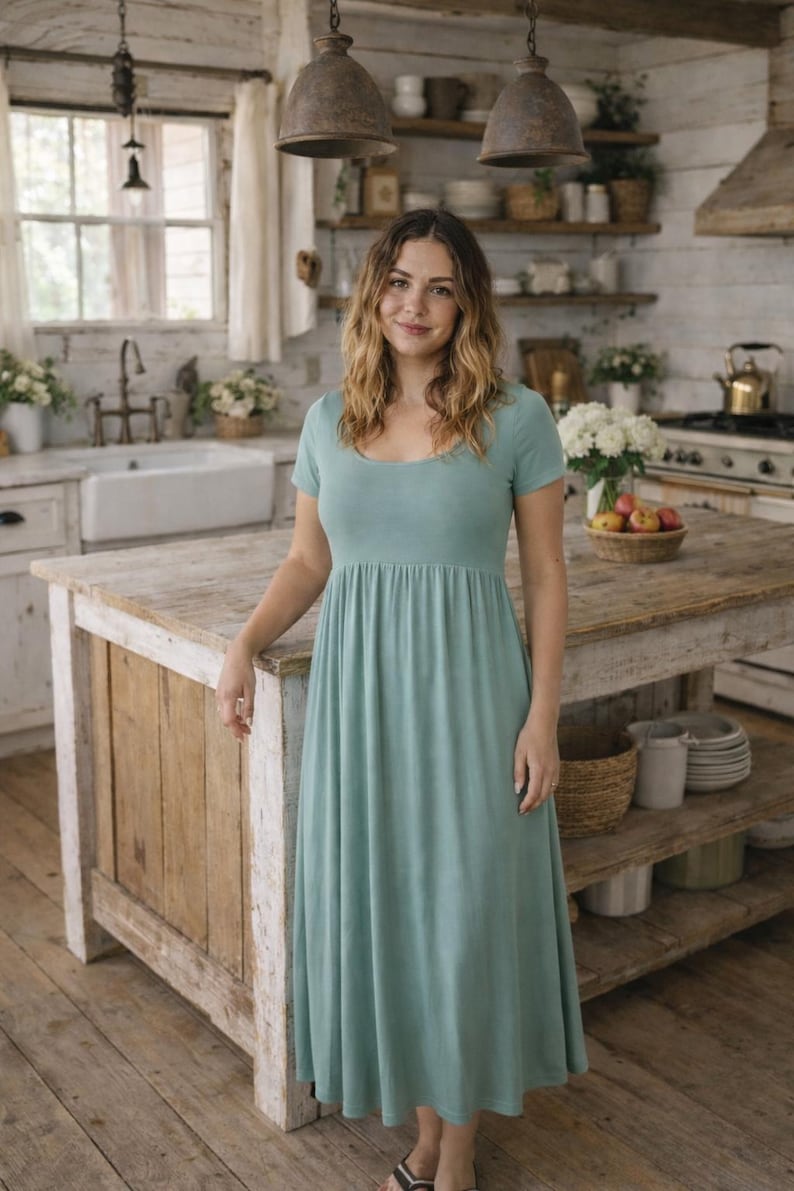 Bamboo Dress - Flowy Dress - Modest Eco-friendly Dress - Meadow ...