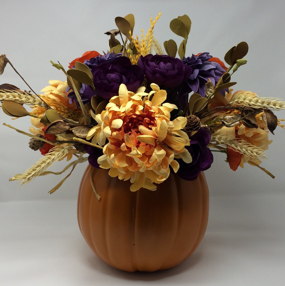 Fall Flowers, Fall Arrangement, Halloween Arrangement, Thanksgiving ...