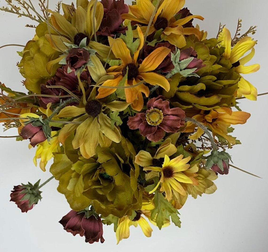 Fall Silk Flowers, Autumn Silk Flowers, Faux Autumn Flowers, Faux Fall ...