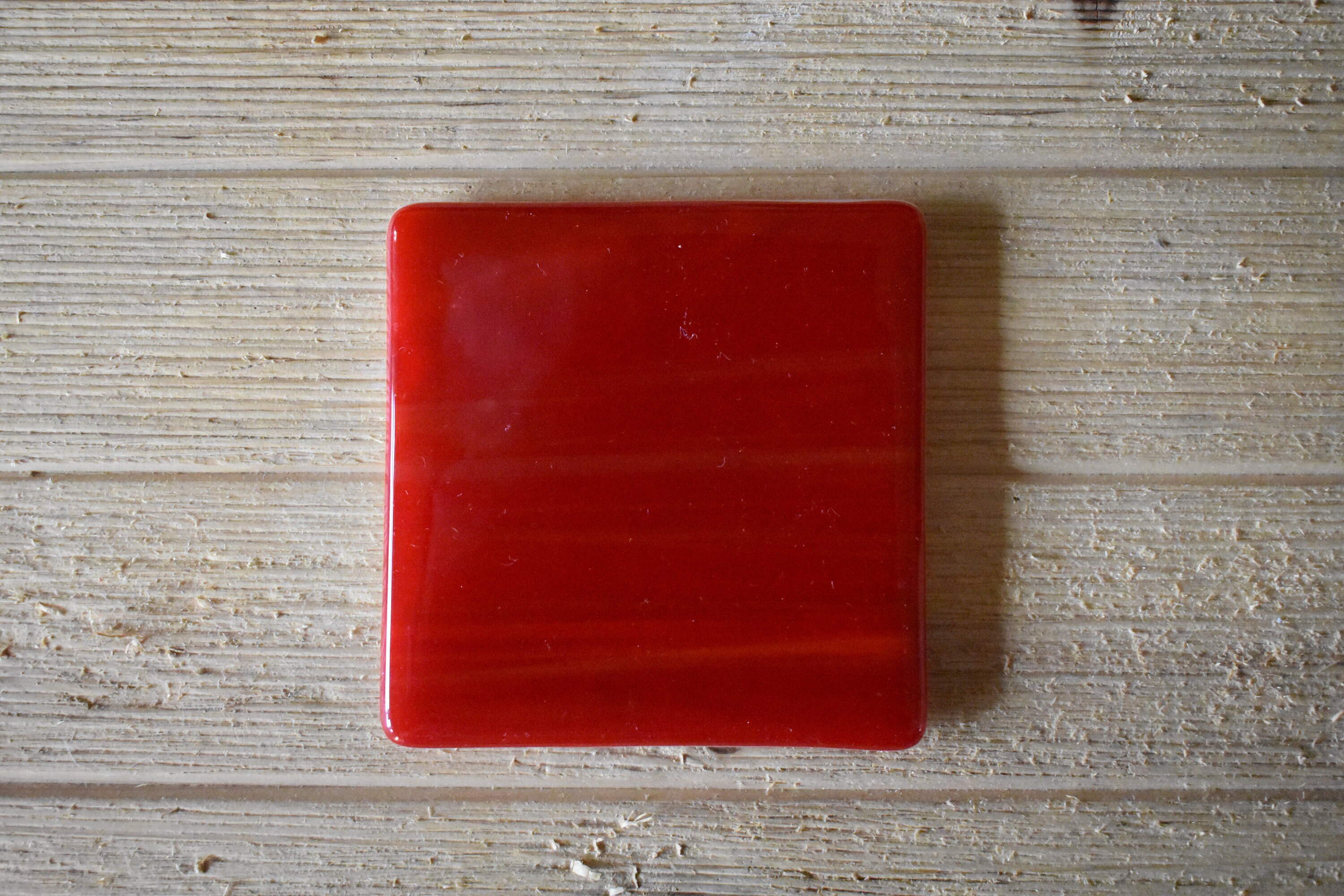 Red Glass Coasters