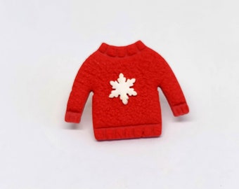 Vtg Santa Pin NOS 50s Pullstring Plastic Brooch Articulated Santa Pin ...