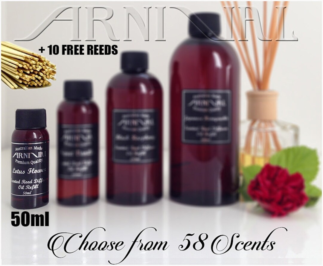 50ml Highly Scented Premium Reed DIFFUSER OIL 10 Free REEDS - Etsy
