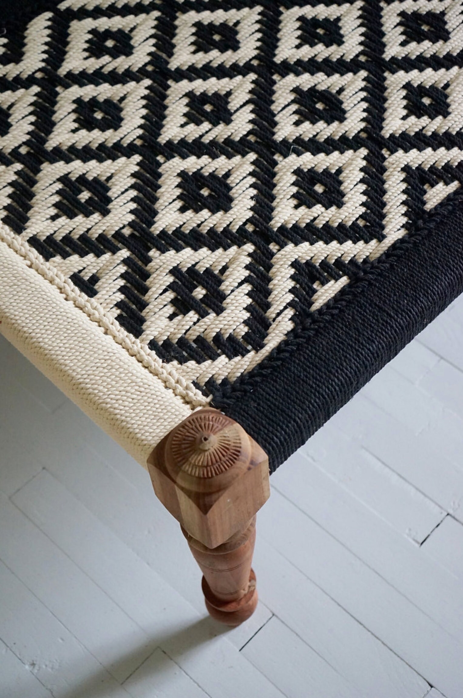 Charpoy 180 X 75 X 43 Cm, 4 Colours, Straight Legs, Indian Woven Bed ...