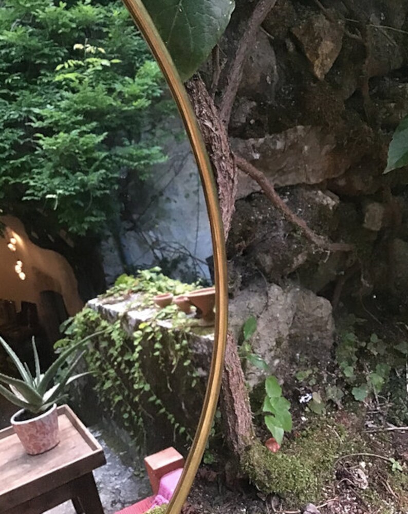 Round Mirror in Gilded Brass. 70 Cm Diameter more Choices in ...