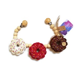 CROCHET PATTERN - Stroller Chain - Donuts - Playfood - Kinderwagenkette ...