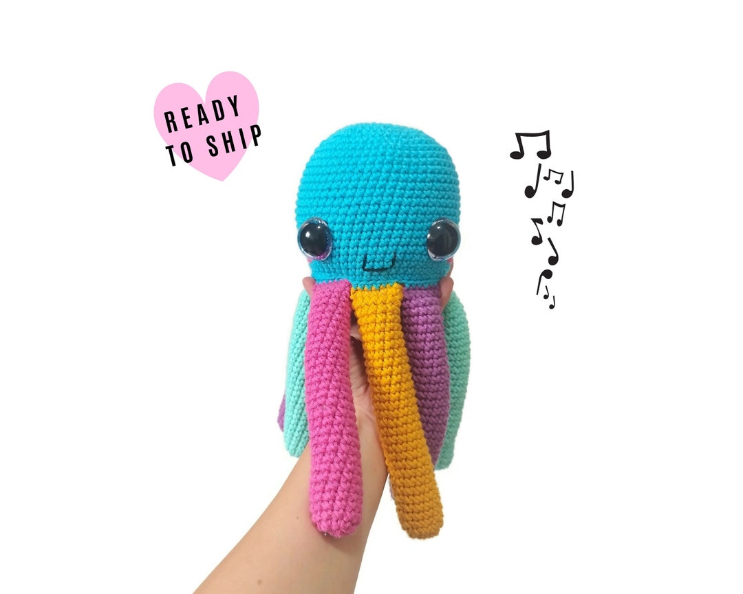 HANDMADE CROCHET Octopus • Music Box • Amigurumi Sea Animal • Unicorn ...