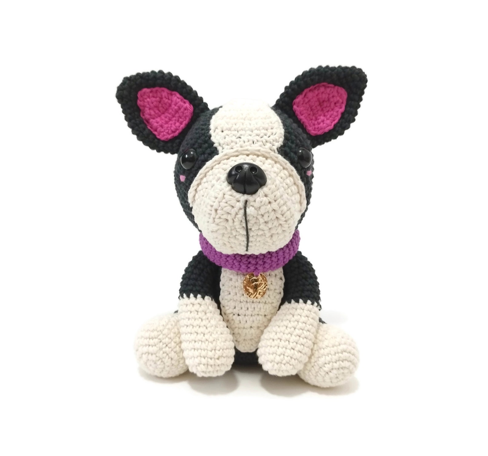 AMIGURUMI CROCHET PATTERN Boston Terrier Amigurumi Dog Puppy Crochet ...