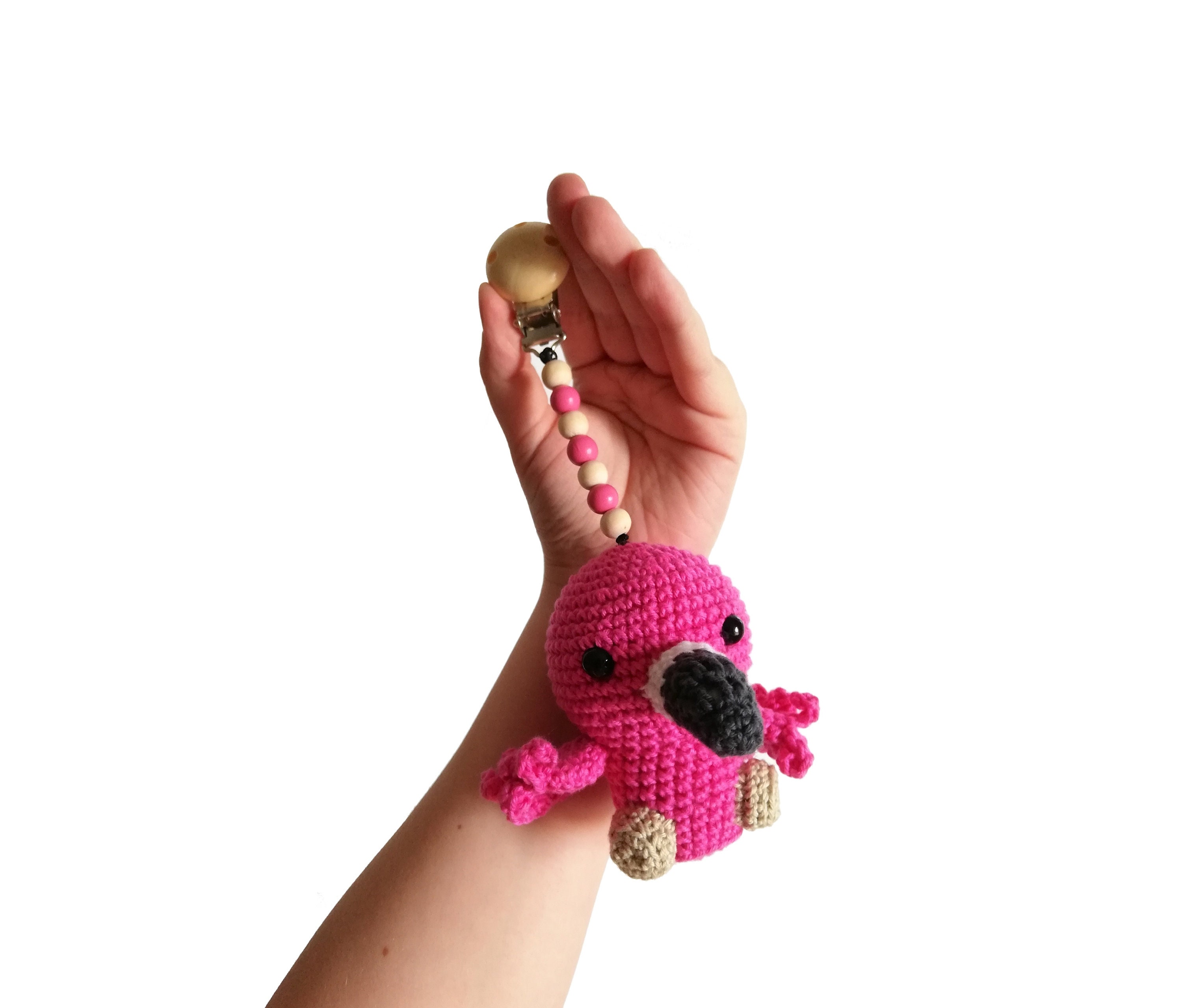 CROCHET PATTERN - Stroller Chain Flamingo - Amigurumi Birds - Stroller ...