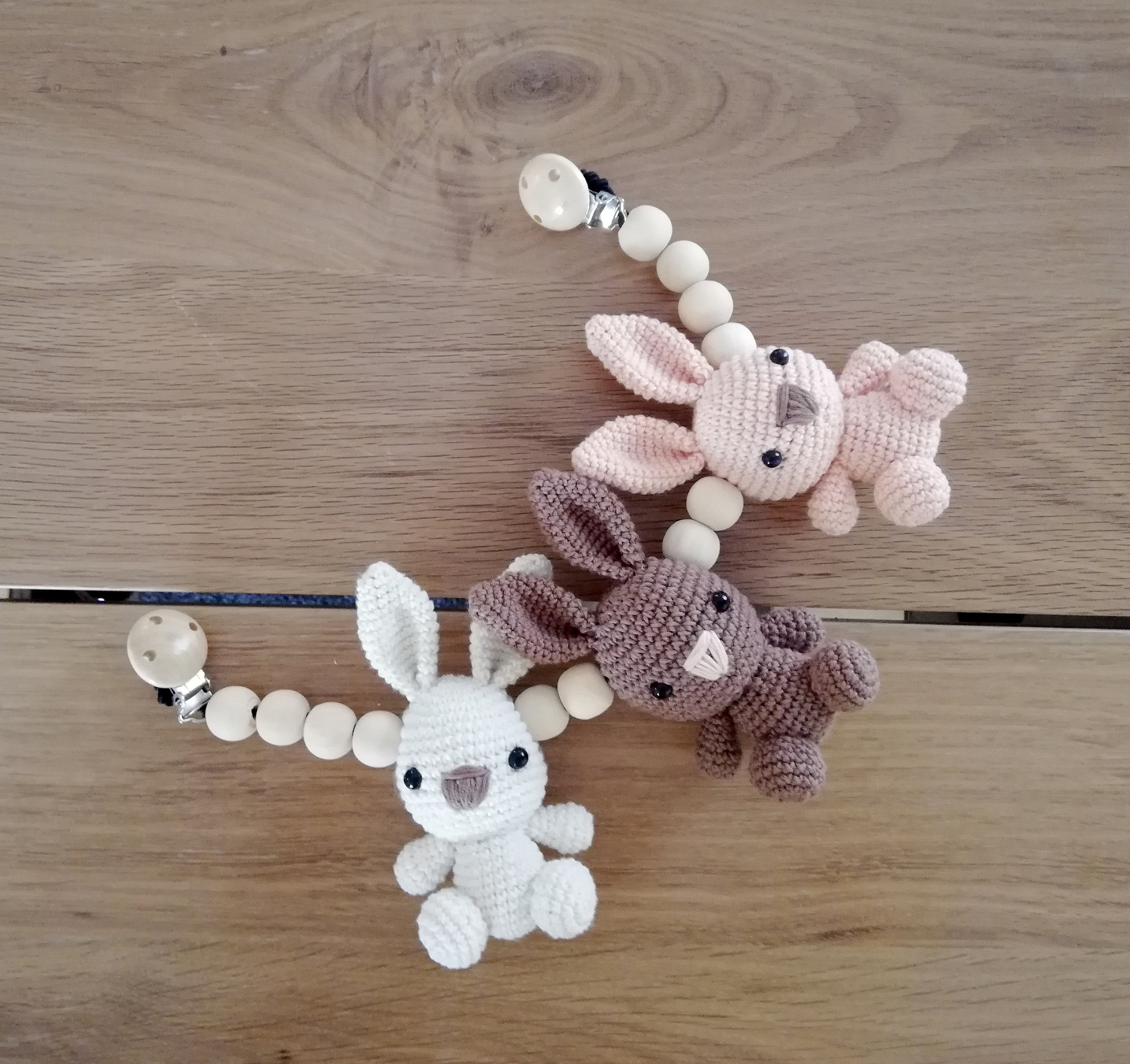 CROCHET PATTERN • Stroller Chain Bunnies • Amigurumi Bunny • Stroller ...