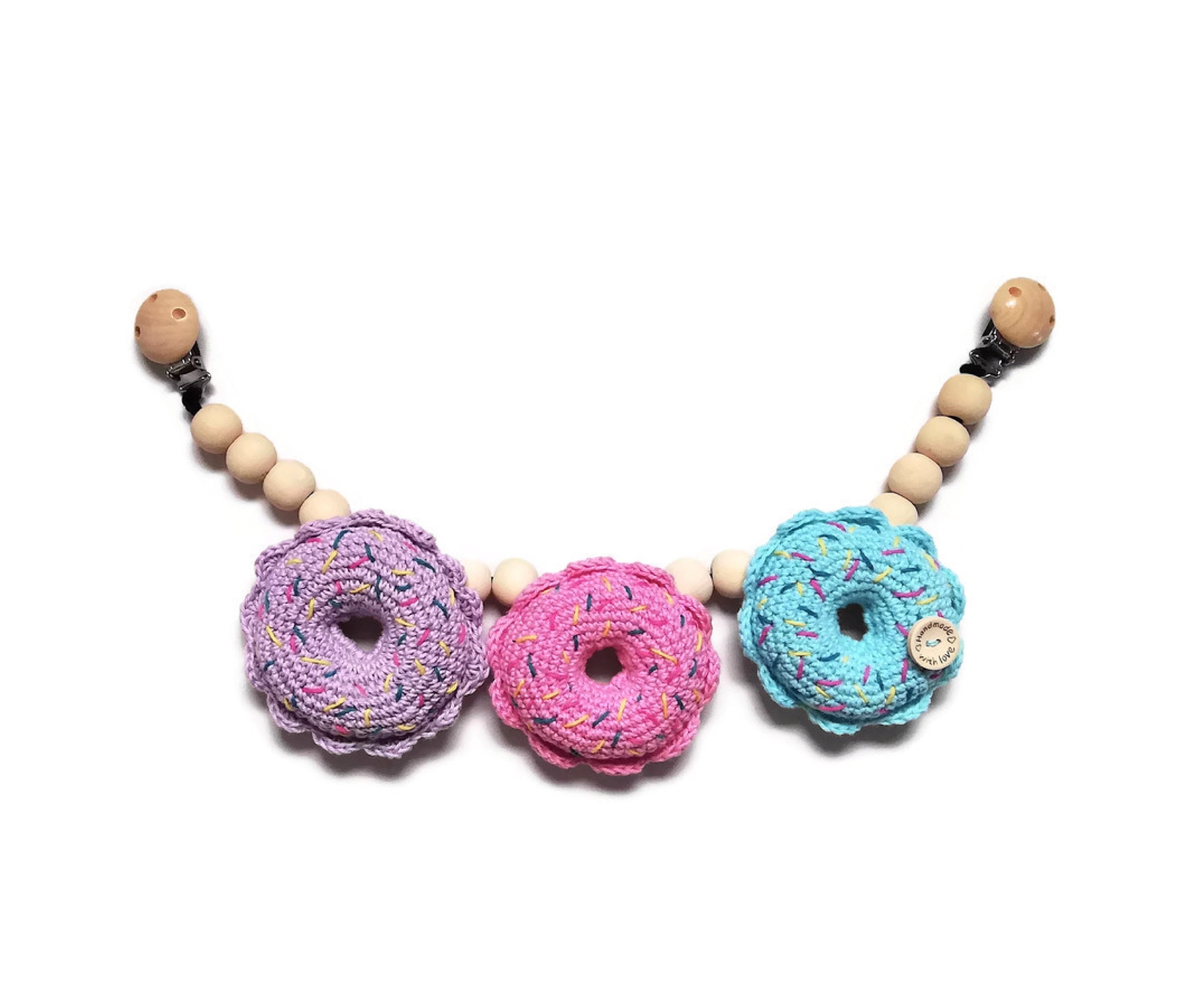 CROCHET PATTERN Stroller Chain Donuts Playfood | Etsy