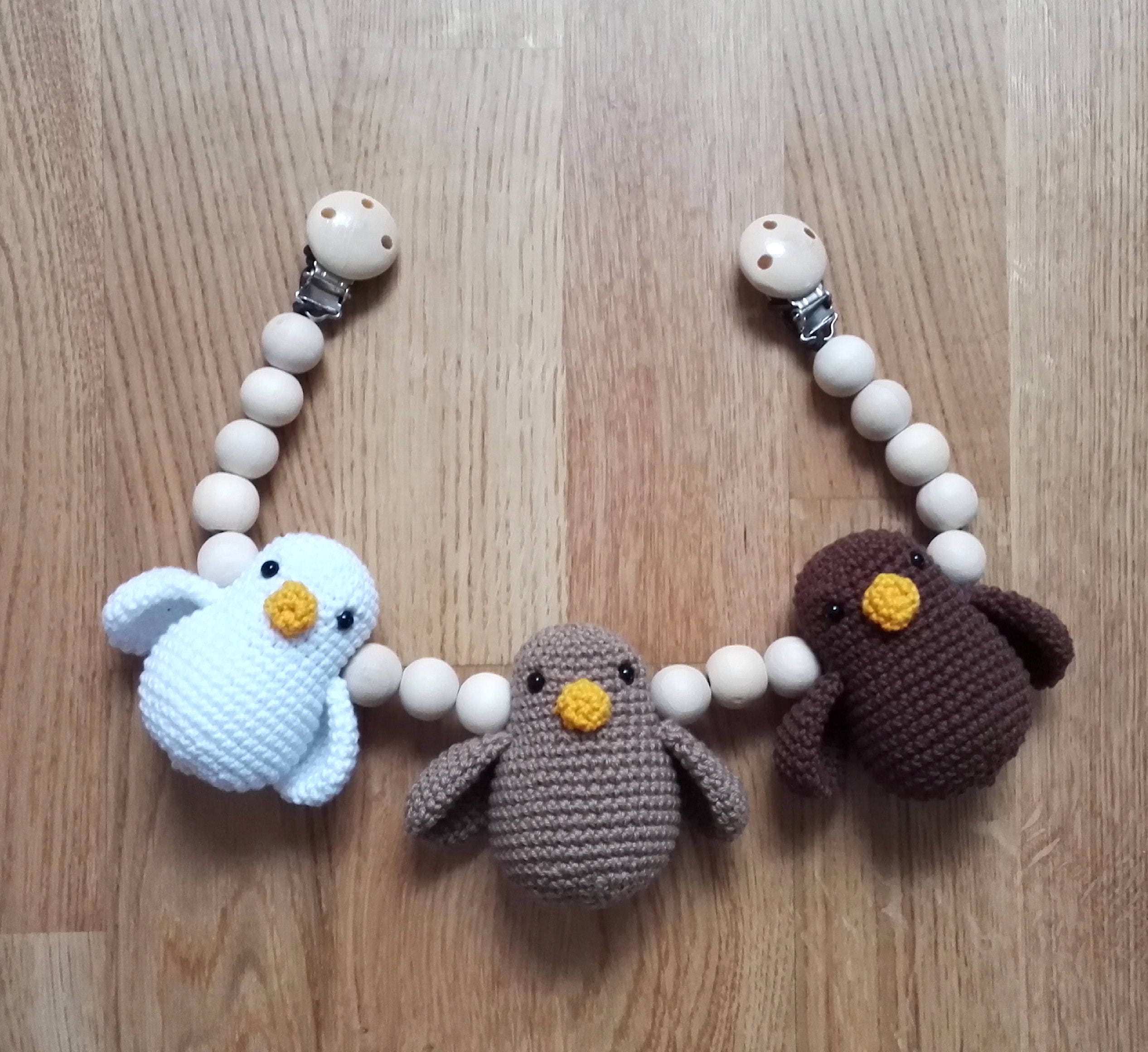 CROCHET PATTERN Stroller chain with birds amigurumi birds | Etsy