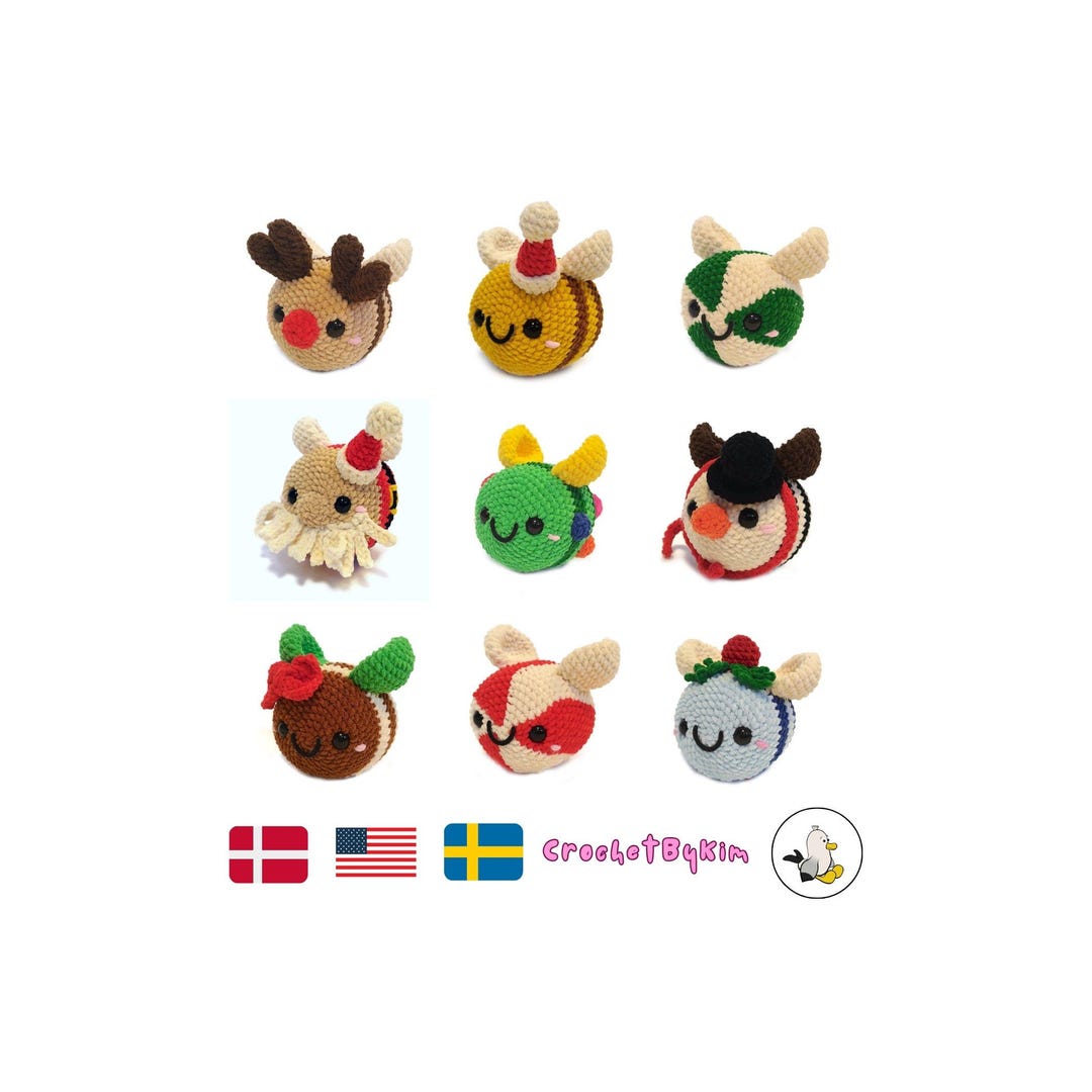 Jelly Bee Christmas Edition – 9 in 1 Crochet Pattern | Amigurumi ...