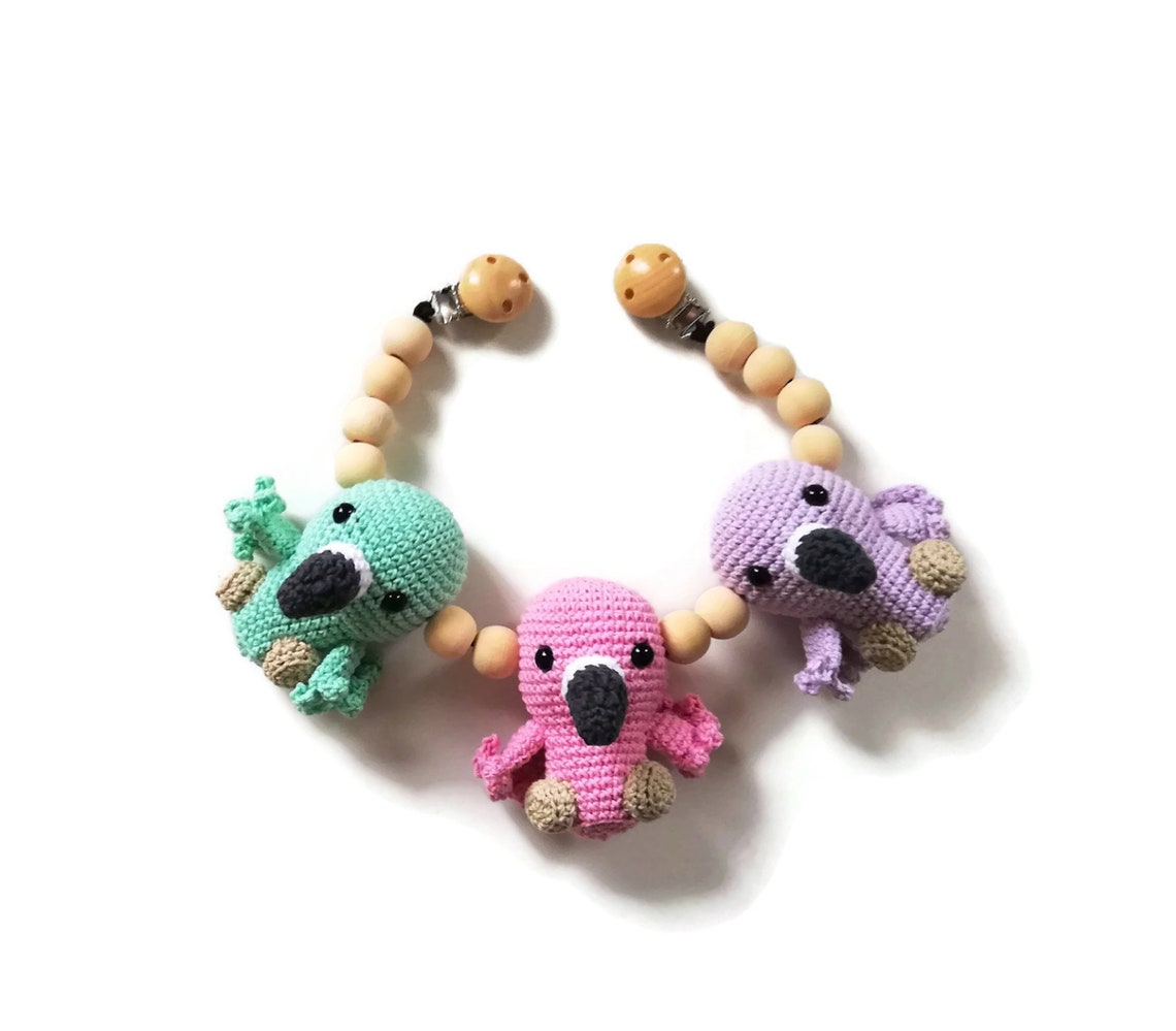 CROCHET PATTERN Stroller Chain Flamingo Amigurumi Birds | Etsy