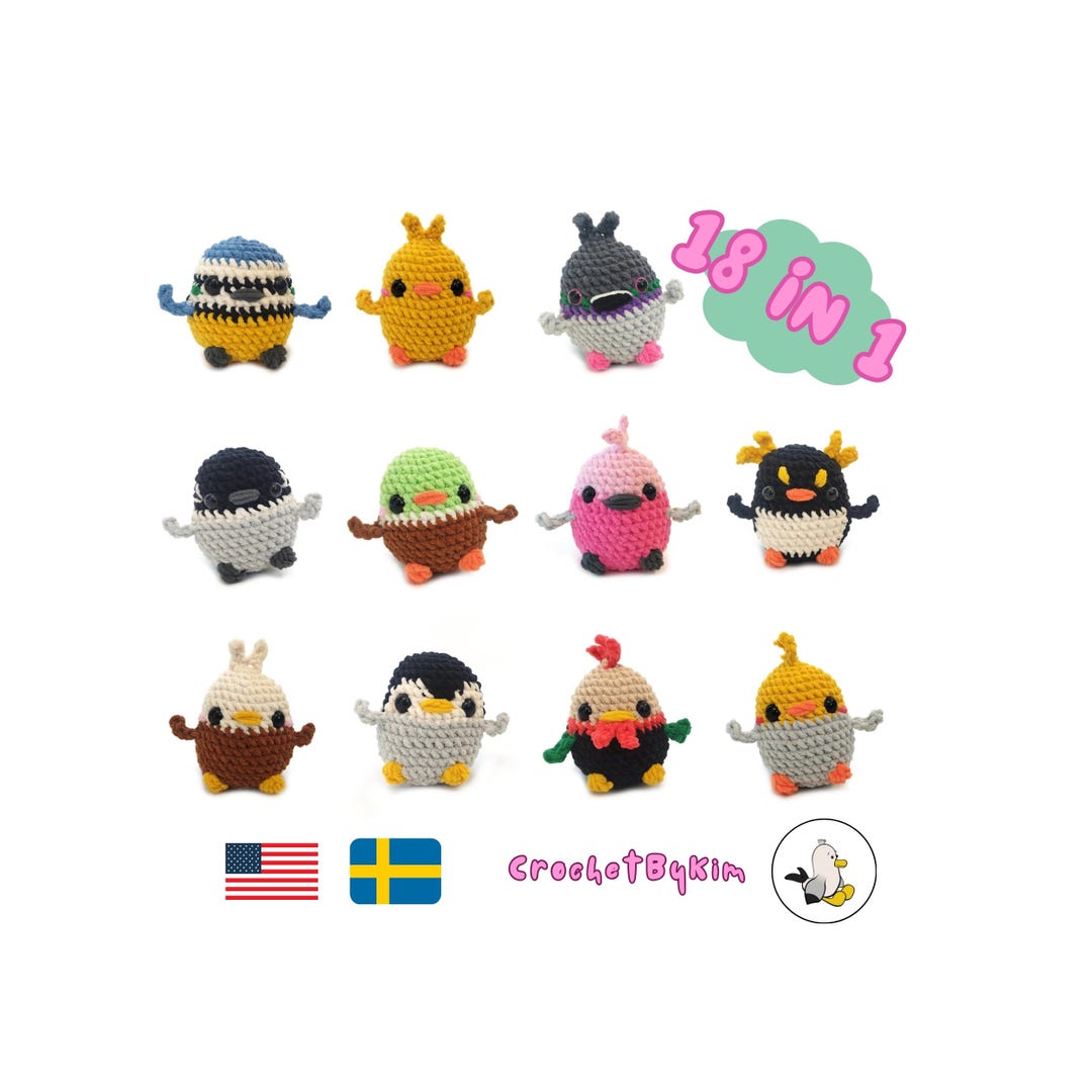 AMIGURUMI CROCHET PATTERN • Lulu Plushie the Baby Bird • Aussie Bird ...