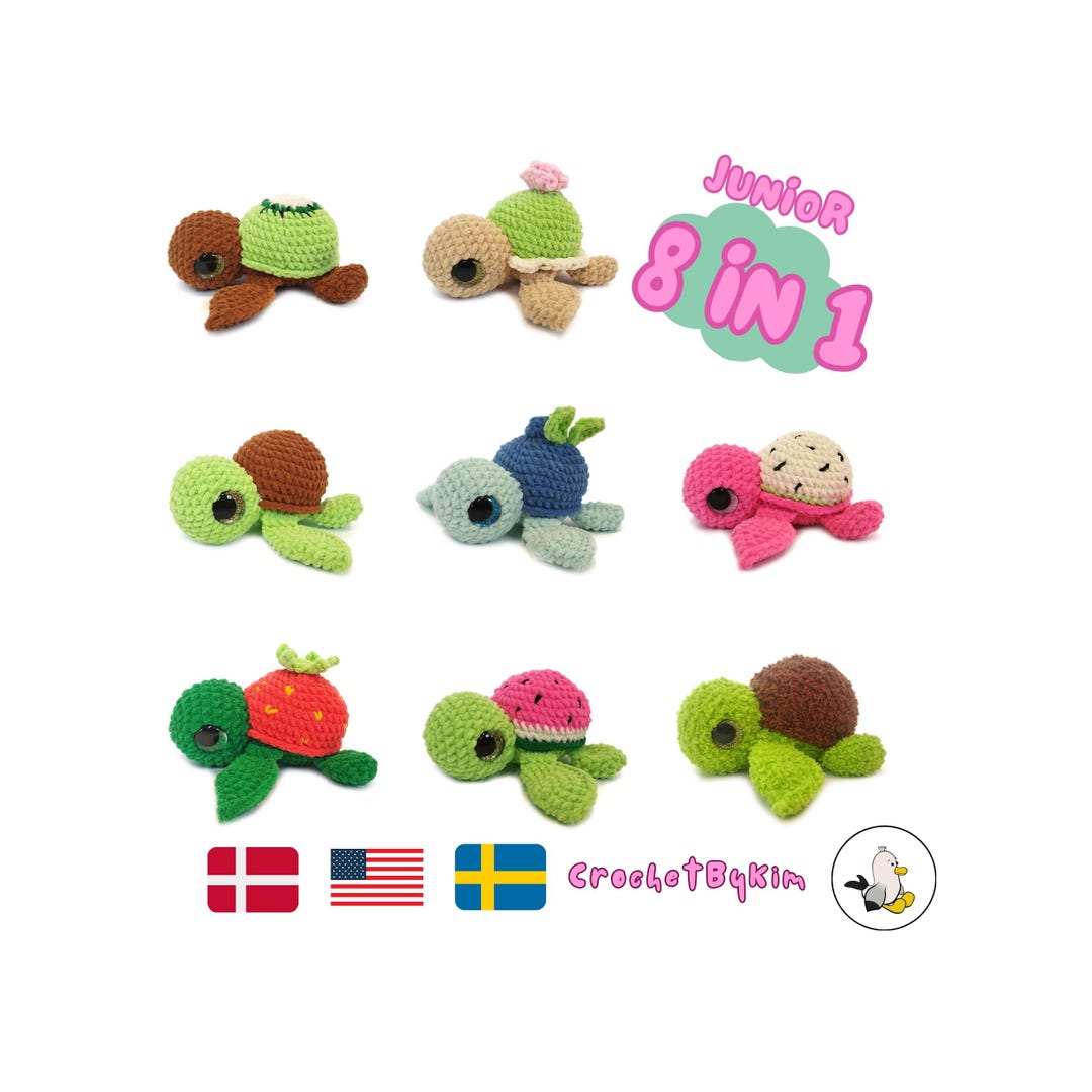 Amigurumi Turtle Crochet Pattern: Fruit Turtle Bundle (digital Download ...