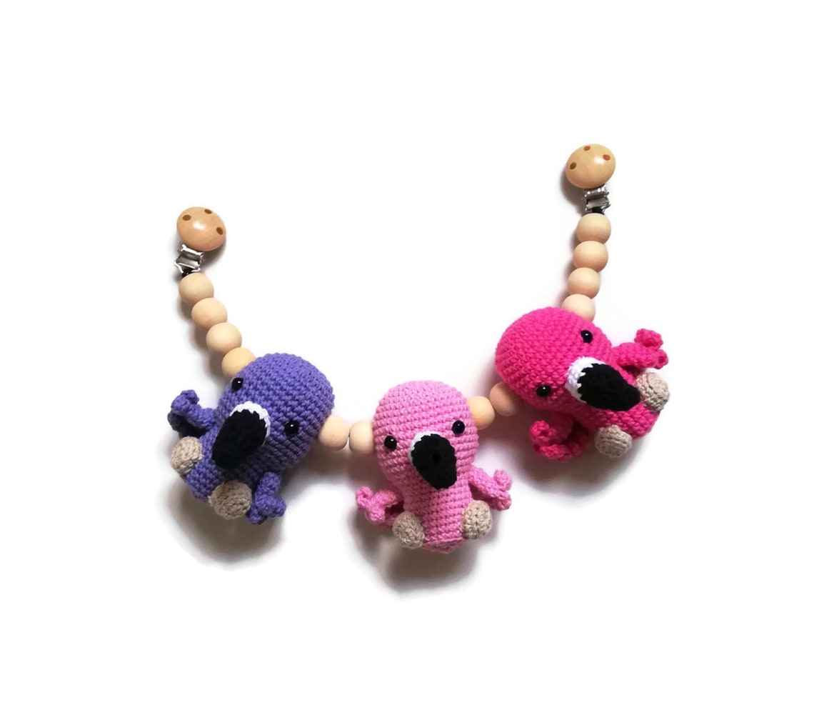CROCHET PATTERN Stroller Chain Flamingo Amigurumi Birds | Etsy