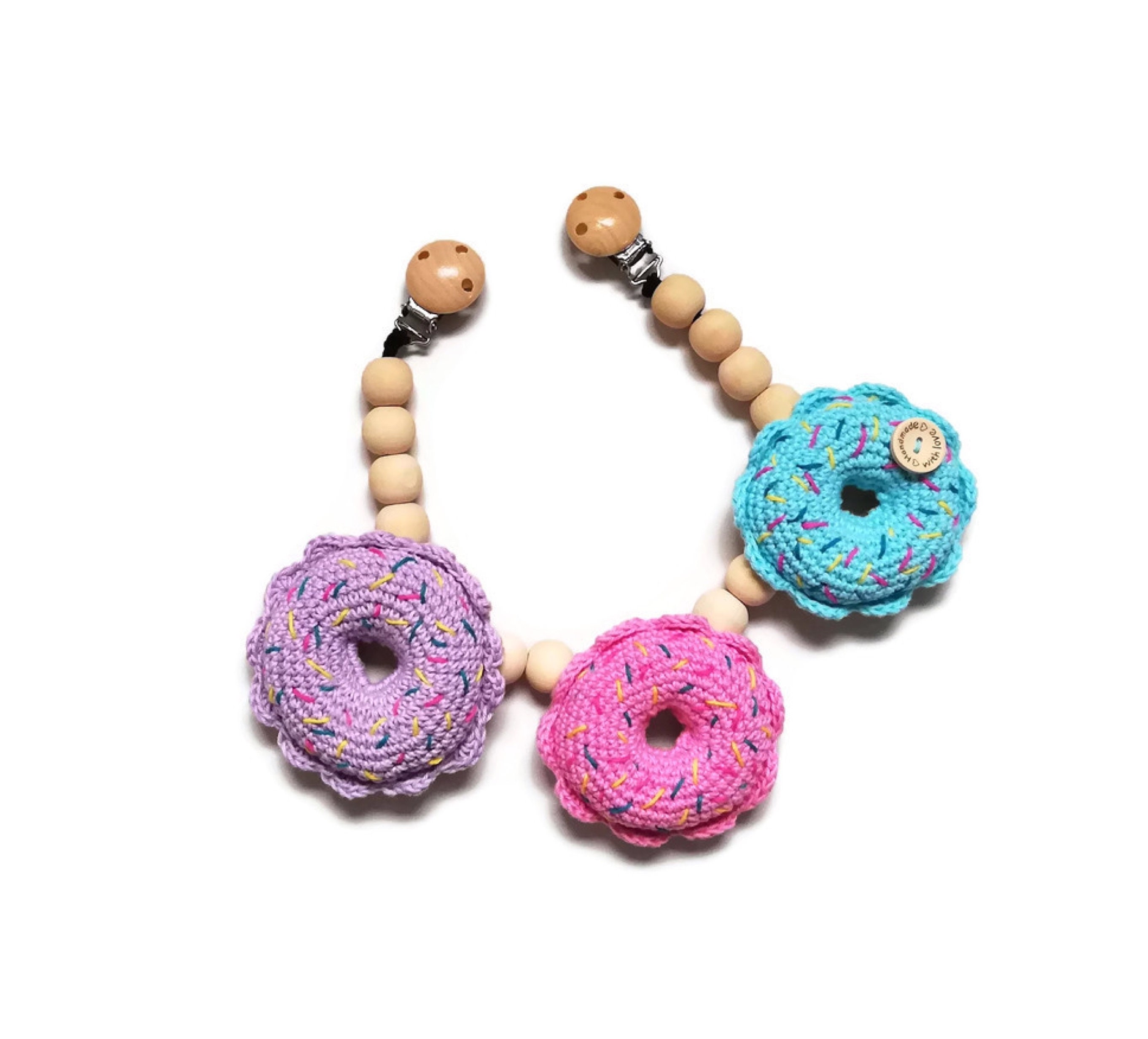 CROCHET PATTERN Stroller Chain Donuts Playfood | Etsy