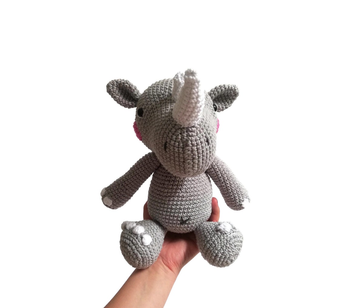 AMIGURUMI PATTERN Otto the Rhino Crochet Animal Pattern - Etsy