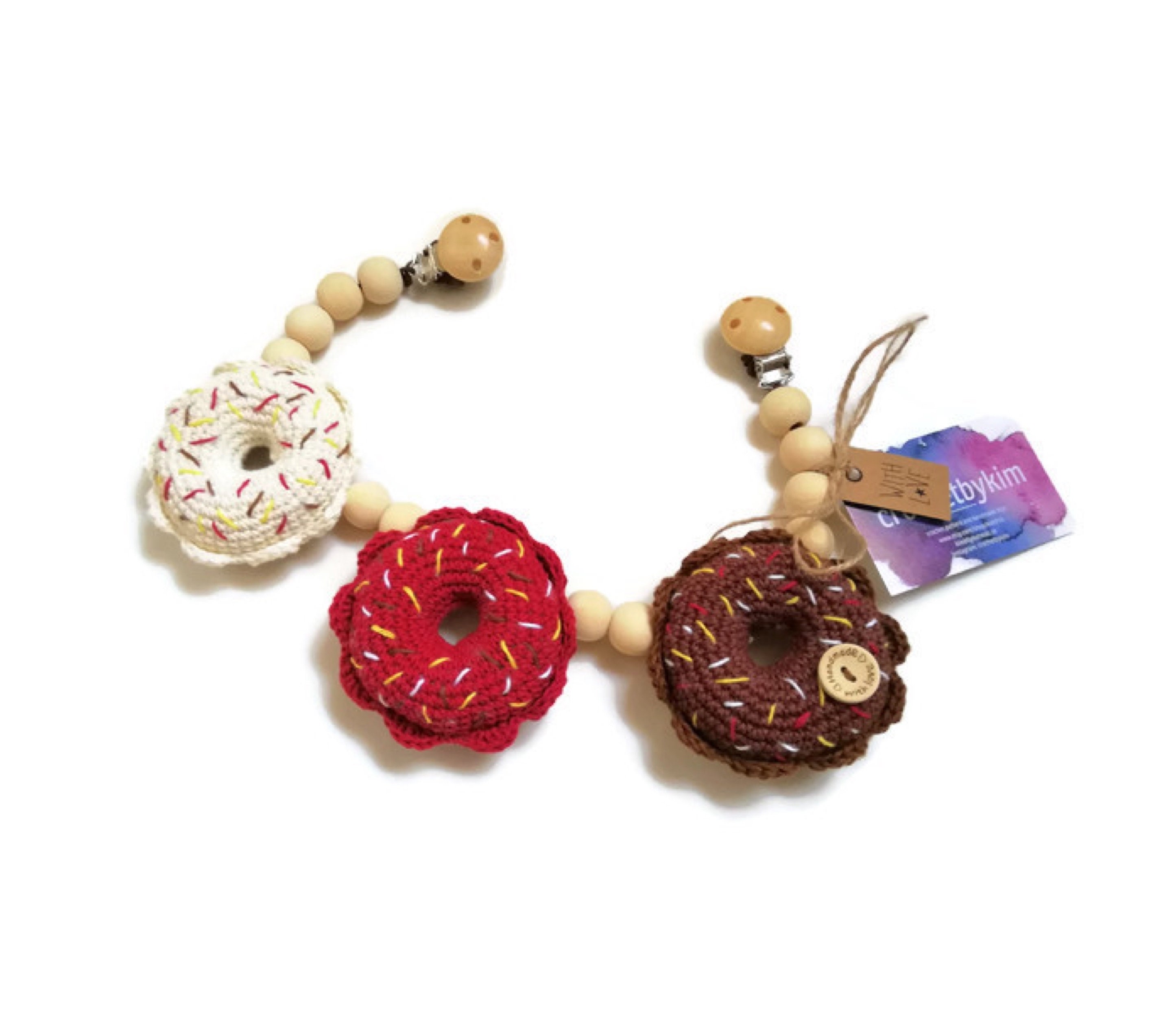 CROCHET PATTERN Stroller Chain Donuts Playfood | Etsy