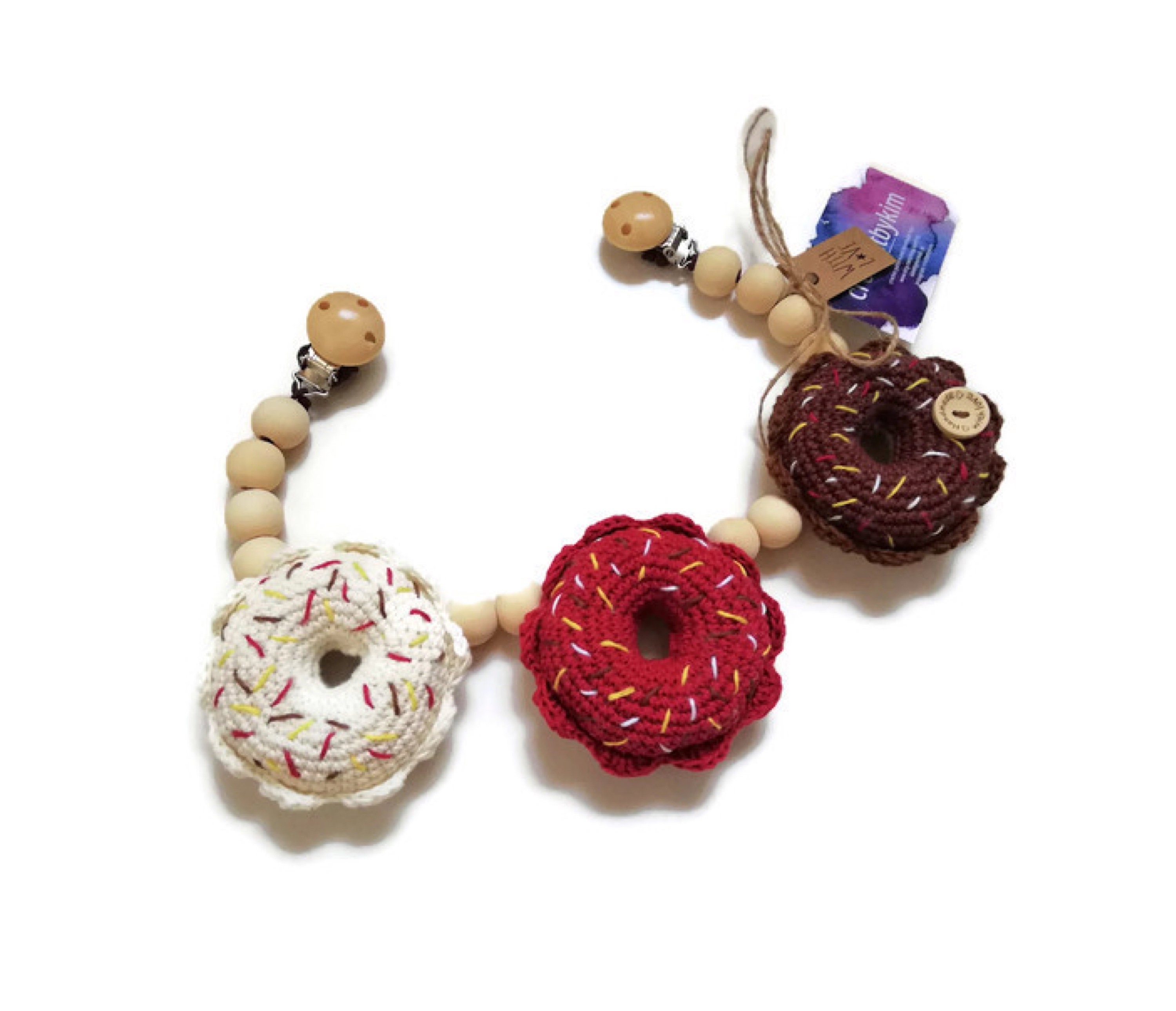 CROCHET PATTERN Stroller Chain Donuts Playfood | Etsy