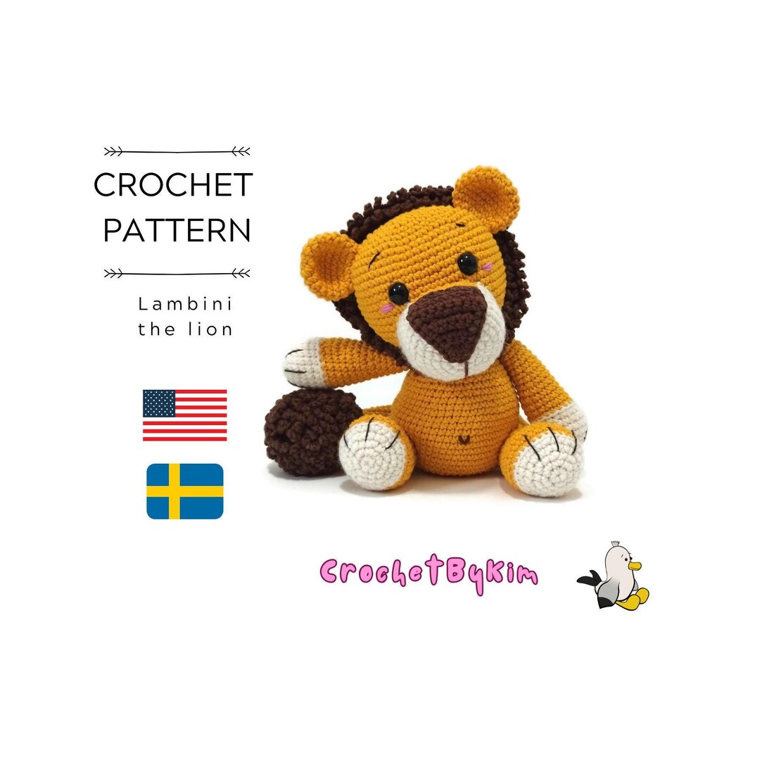 AMIGURUMI CROCHET PATTERN • Limbani the Lion • Amigurumi Pattern ...