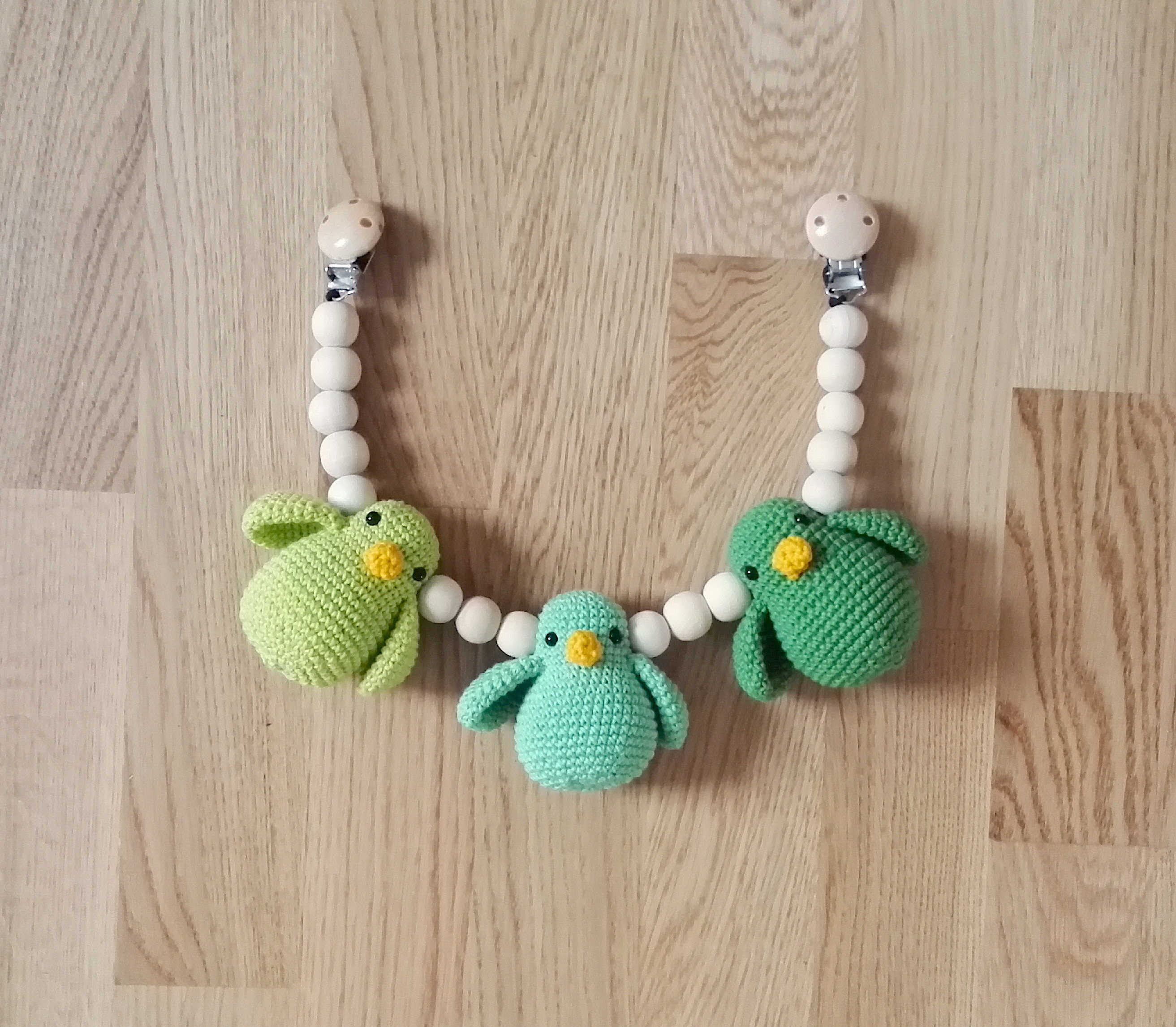 CROCHET PATTERN Stroller chain with birds amigurumi birds | Etsy