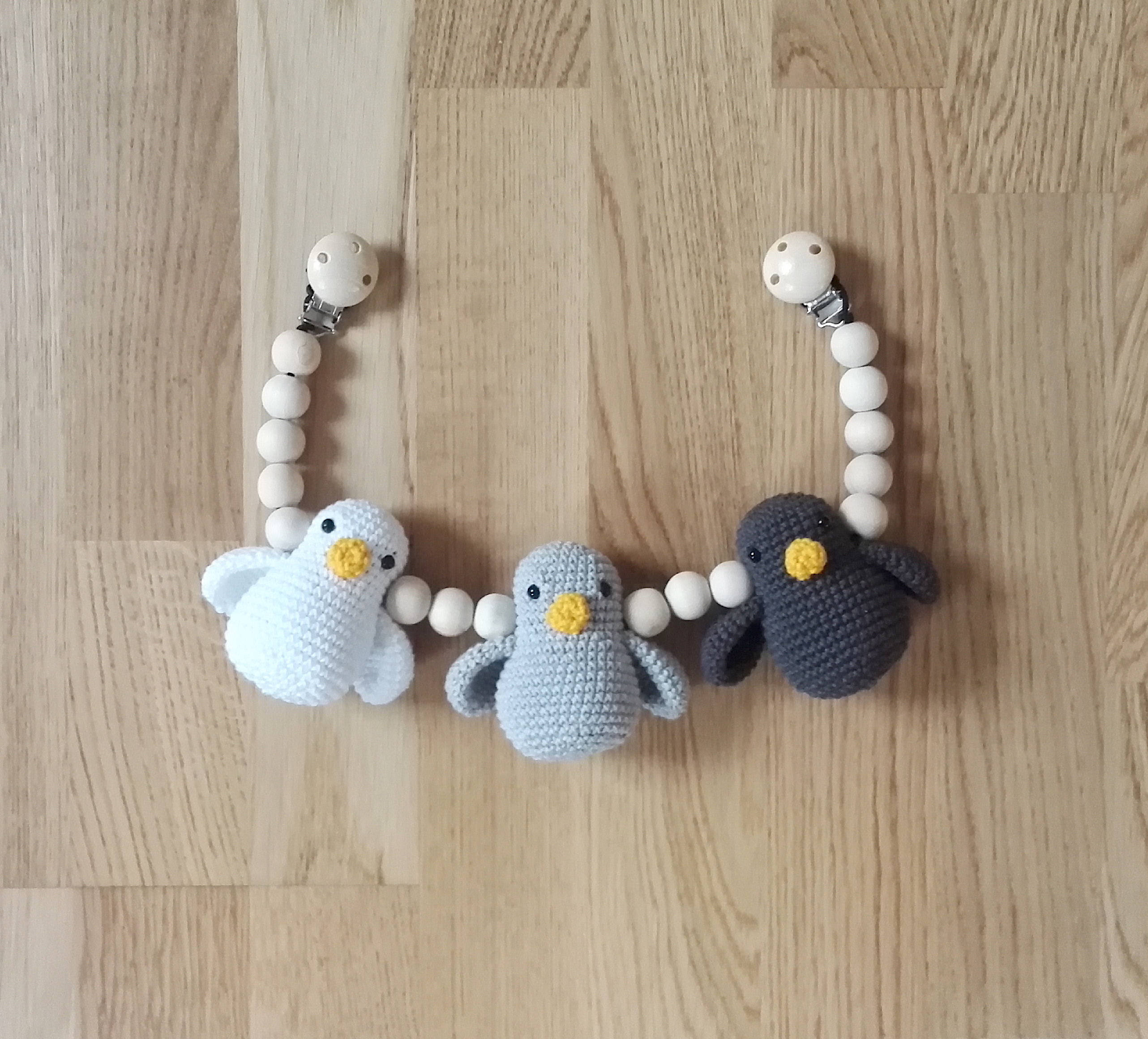 CROCHET PATTERN - Stroller Chain With Birds - Amigurumi Birds ...