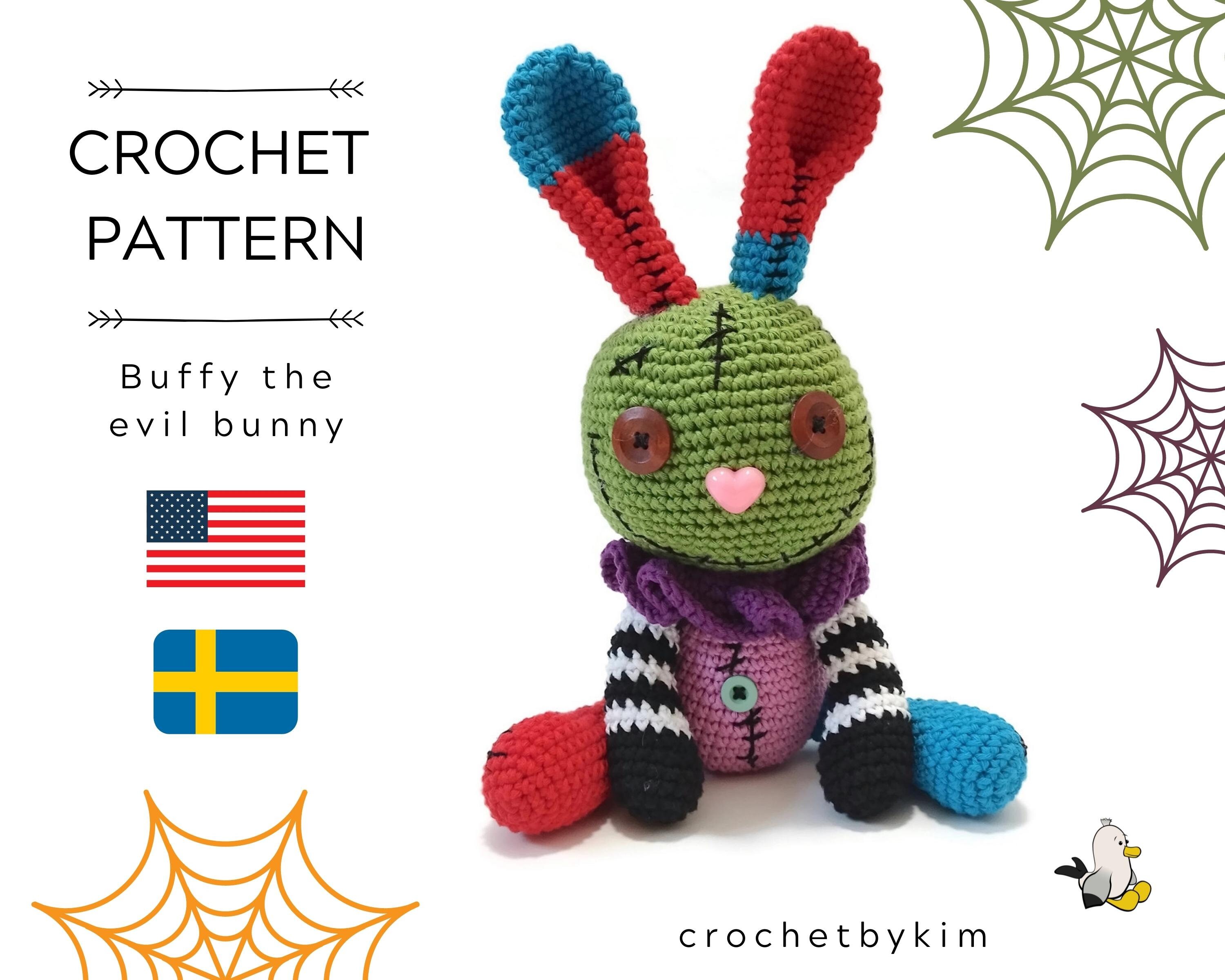 Amigurumi Crochet Pattern: Buffy Evil Bunny - Halloween Spooky Toy (PDF ...