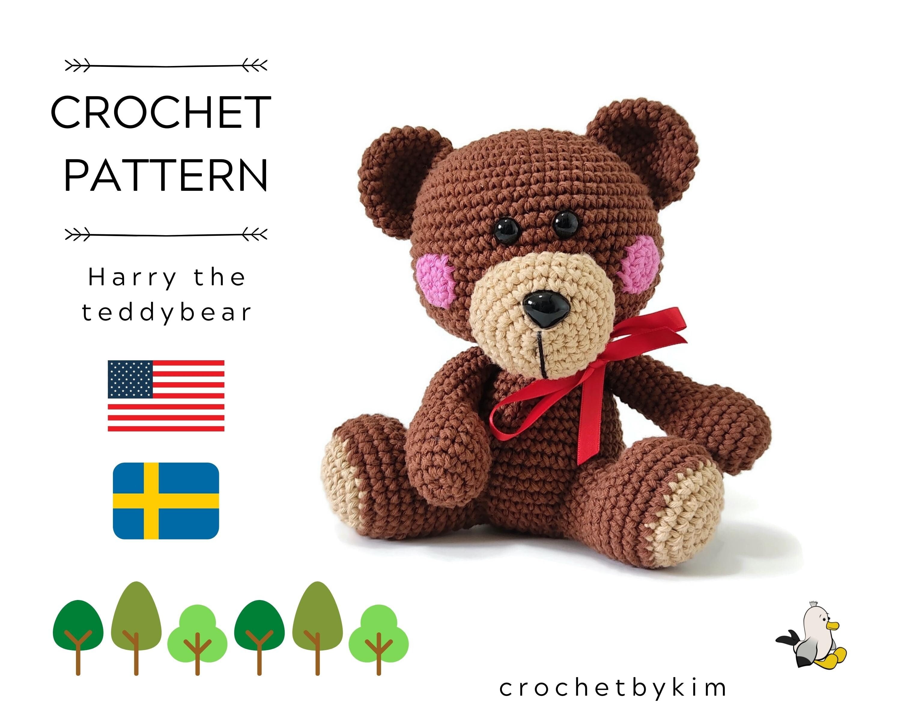 AMIGURUMI CROCHET PATTERN Harry the Teddy Bear Classic | Etsy