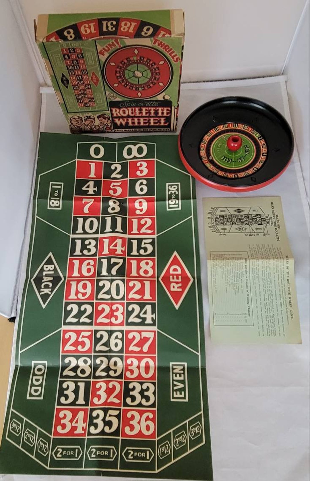 Spin-er-ette Roulette Wheel/1938/louis Marx Co/tin Litho Game Rare - Etsy