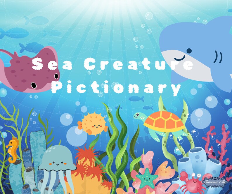 Sea Creature Pictionary - Etsy
