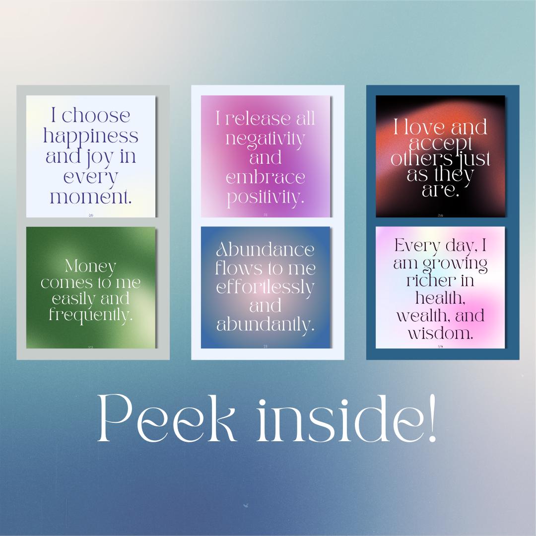 Printable Affirmation Cards Digital Affirmation Deck Positive Mindset ...