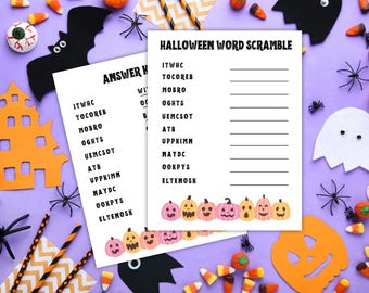 College/adult Halloween Word Scramble Worksheet With Answer Key ...