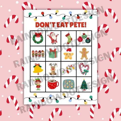 Christmas Don't Eat Pete Game - Etsy