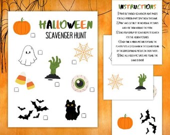 Halloween Scavenger Hunt- Downloadable Activity - Etsy