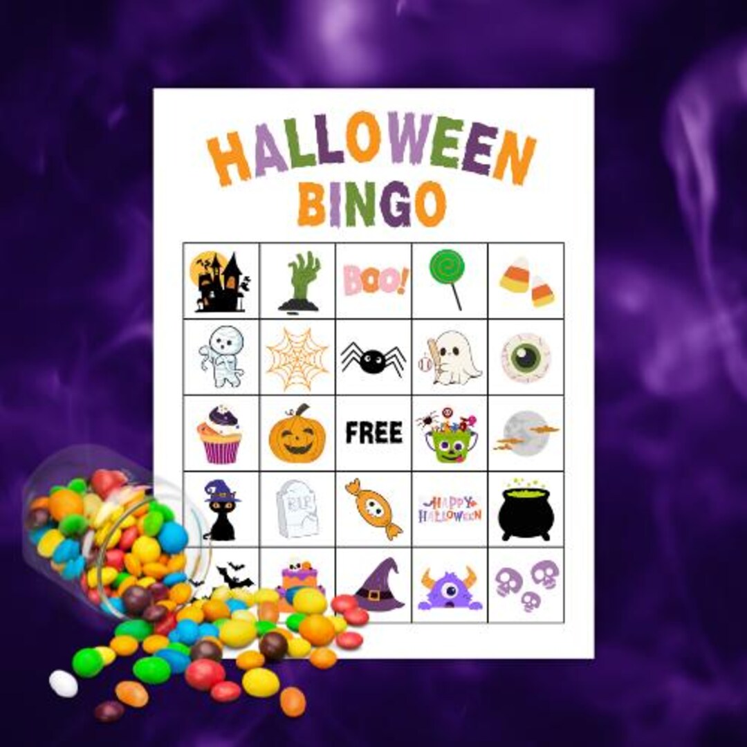 Halloween Bingo Game, 30 Printable Cards (digital Download) - Etsy
