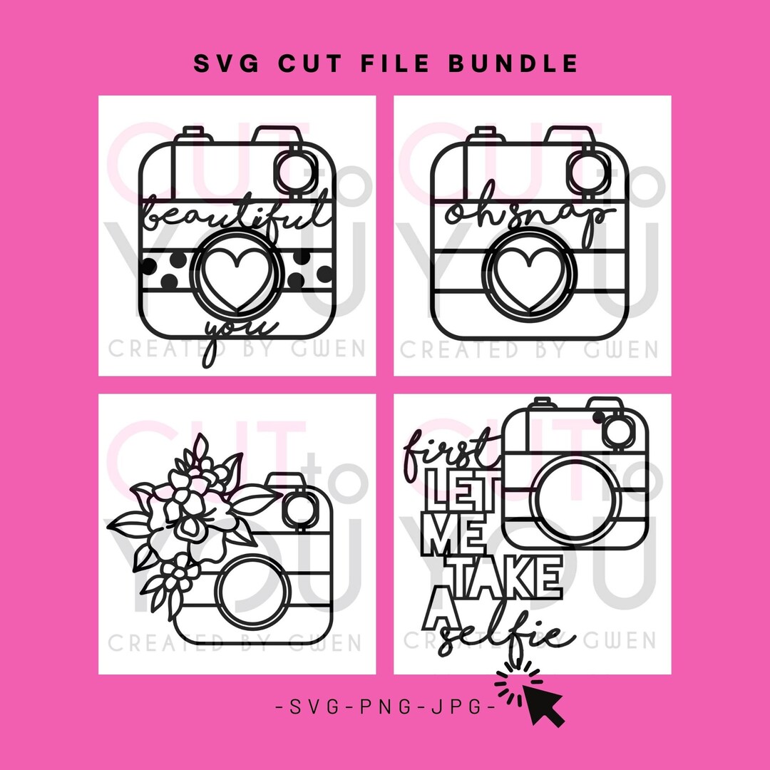 Camera SVG Cut File Bundle for Scrapbooking or Vinyl Projects. - Etsy