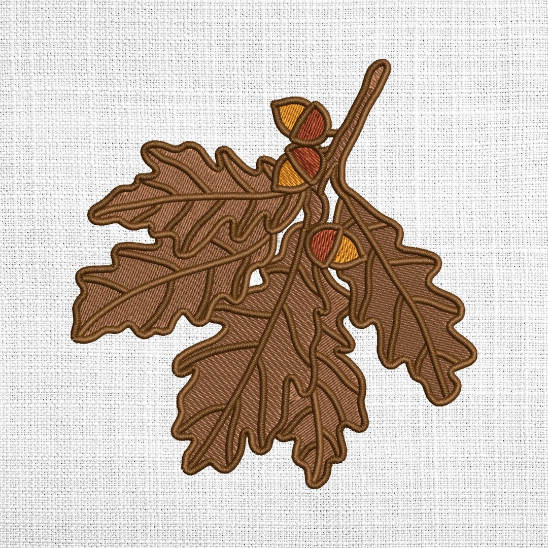 Oak Tree Fall Embroidery Machine Design, INSTANT DOWNLOAD, Embroidery ...